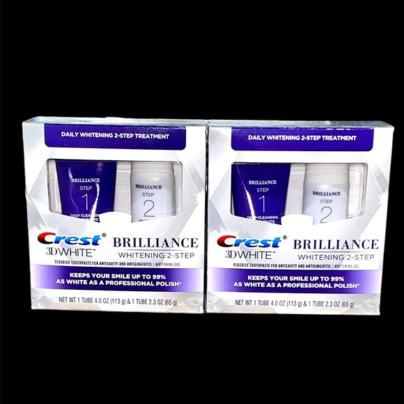 Crest | Other | 3 Crest 3d White Brilliance Whitening 2step Kit ...